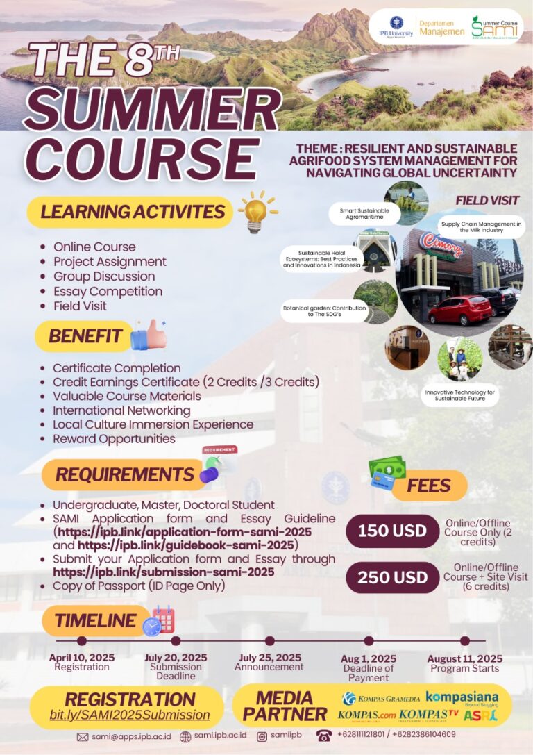 SAMI Summer Course – Resilient and Sustainable Agrifood System ...